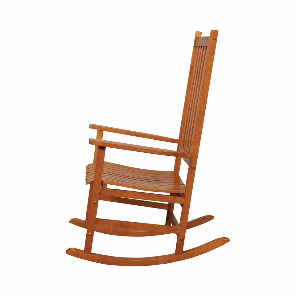 Slat Back Rocking Chair Warm Brown – ASY Furniture